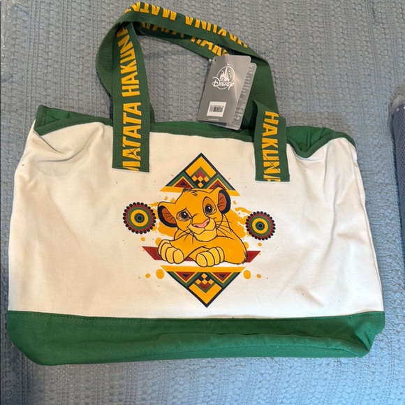 Disney | Bags | Disney Green And White Retro Tote Bag | Poshmark